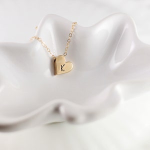 Initial Heart Necklace - Gold Necklace - Mother Daughter Necklace - Mom ...