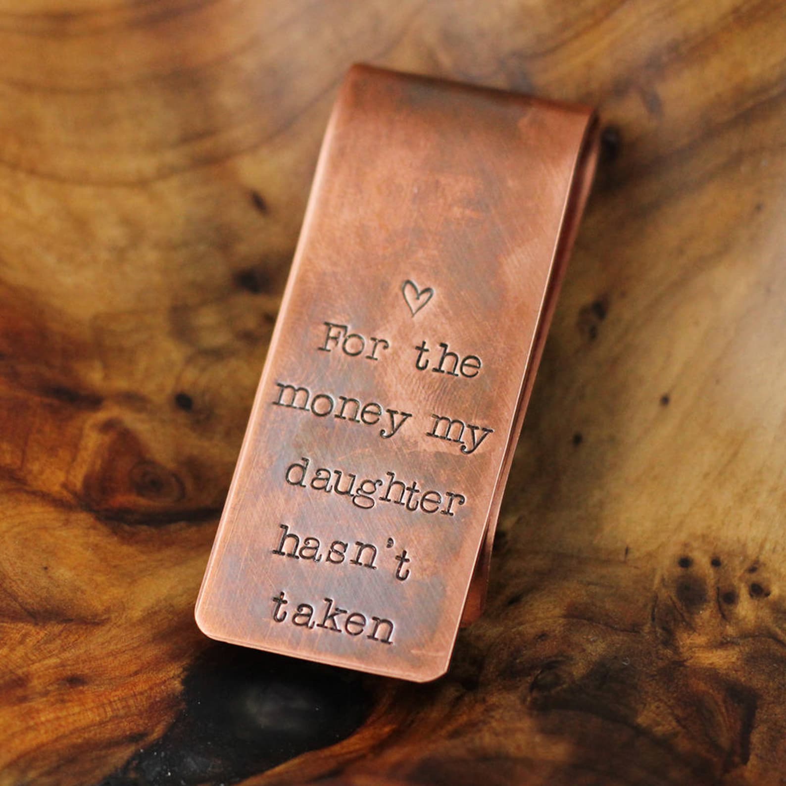 Custom Copper Money Clip Personalized Rustic Money Clip - Etsy