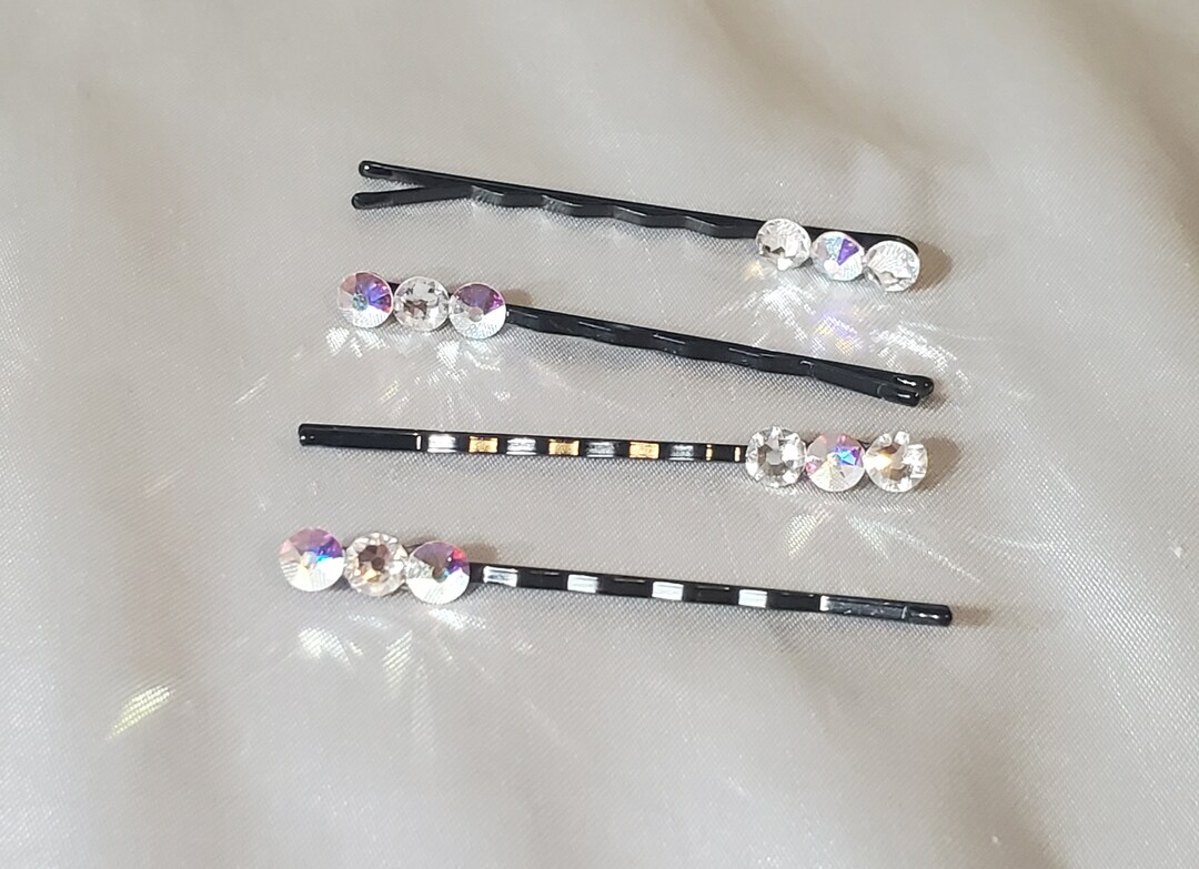 Two Color Rhinestone Bobby Pins - Etsy