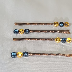 Two Color Rhinestone Bobby Pins - Etsy