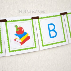Welcome Back to School Banner - Bookworm - DIY Printable Digital File ...