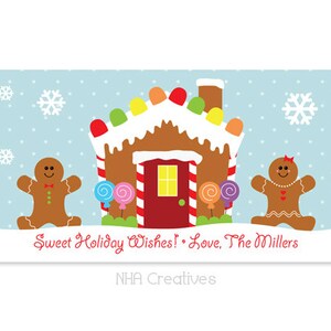 Personalized Gingerbread Theme Christmas Treat Bag Topper DIY Printable ...