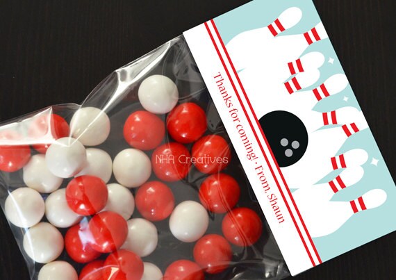 Personalized Bowling Treat Bag Topper DIY Printable Digital - Etsy