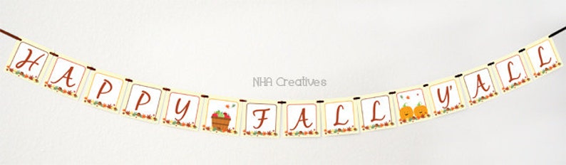 Happy Fall Y'all Banner - DIY Printable Digital File - Etsy