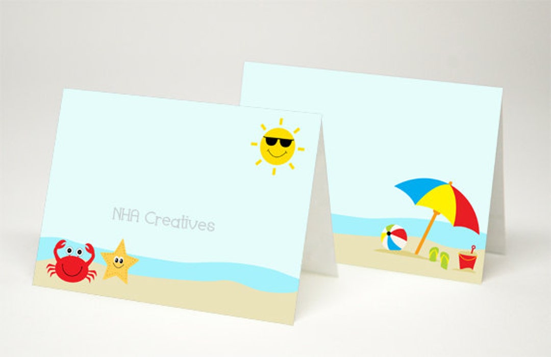 Beach Place Cards - DIY Printable Digital File - Etsy