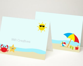Beach Place Card - Etsy