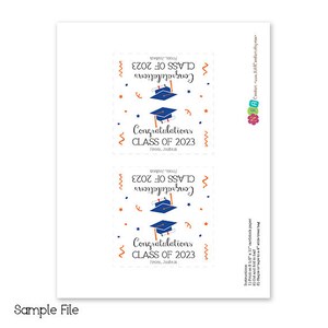 Custom Graduation Treat Bag Topper DIY Printable Digital File - Etsy
