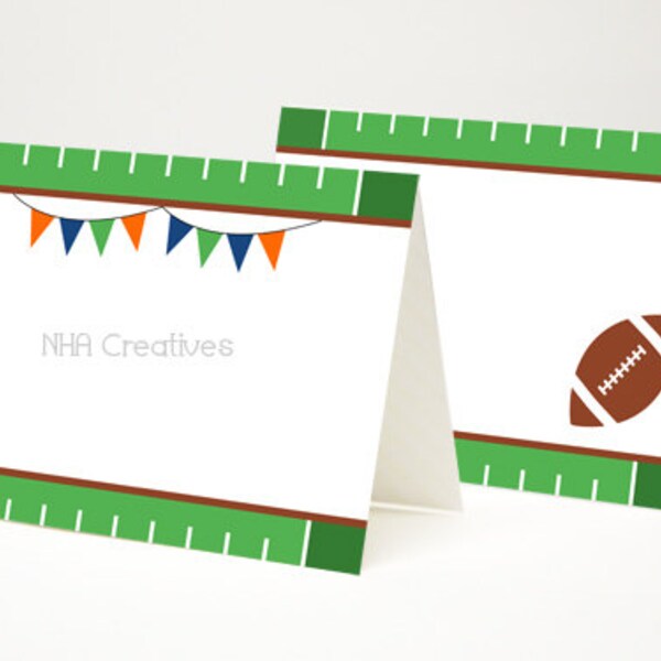 Football Place Cards - Etsy