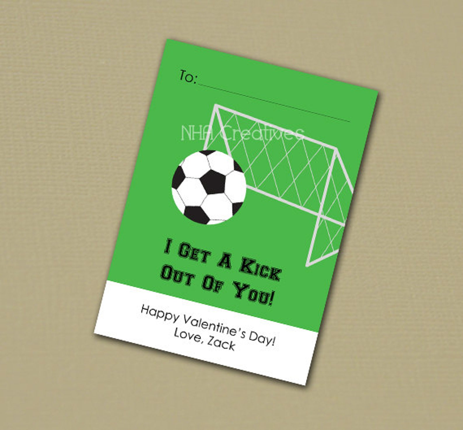 Personalized Sports Valentine's Day Cards Soccer - Etsy
