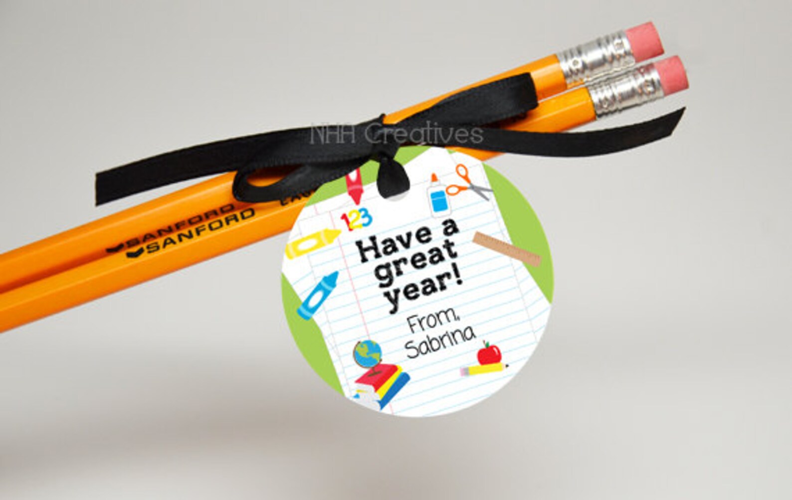 Personalized Back to School Tag - School Supplies - Personalized DIY ...