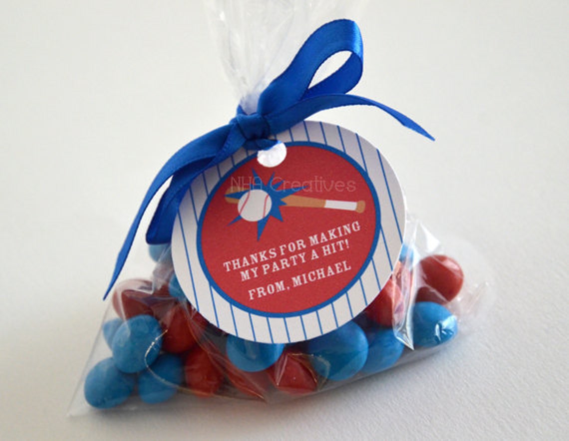 Personalized Baseball Favor Tag DIY Printable Digital File | Etsy