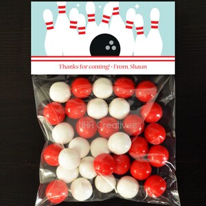 Personalized Bowling Treat Bag Topper - DIY Printable Digital File - Etsy