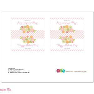 Personalized Happy Mother's Day Treat Bag Topper - DIY Printable ...