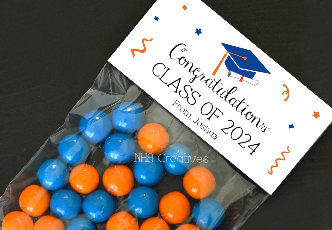 Custom Graduation Treat Bag Topper DIY Printable Digital File - Etsy