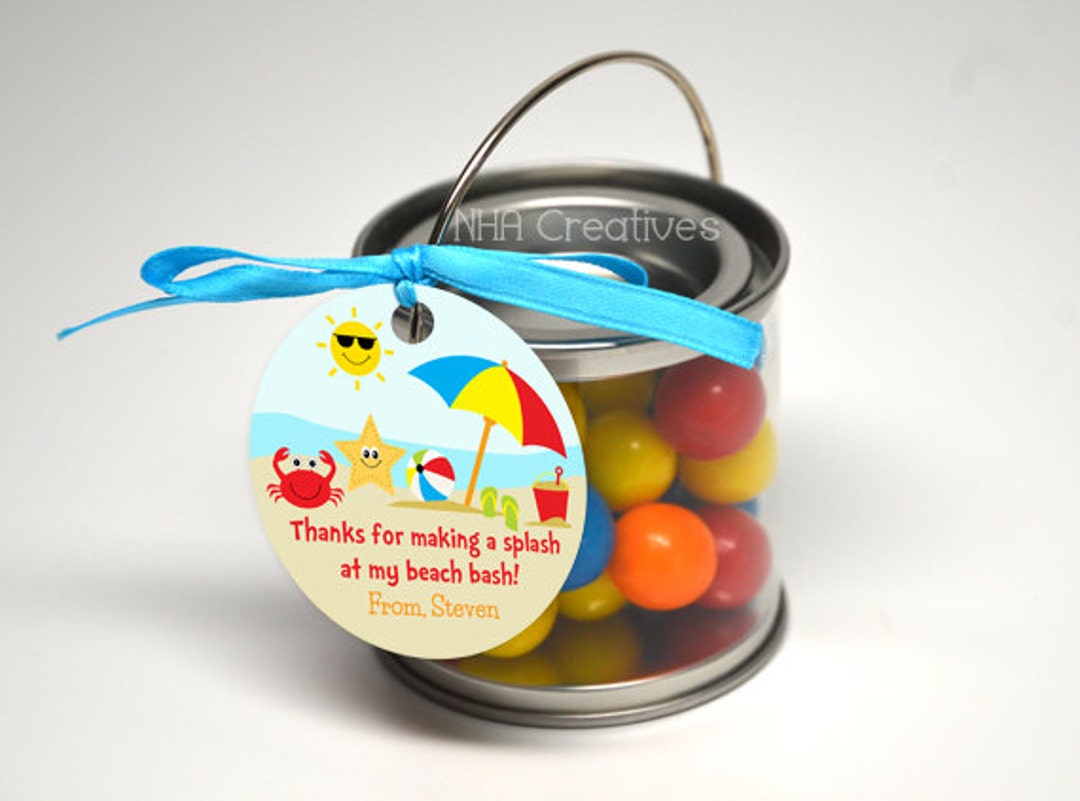 Personalized Beach Favor Tag - DIY Printable Digital File - Etsy