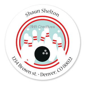 Personalized Bowling Address Label - DIY Printable Digital File - Etsy