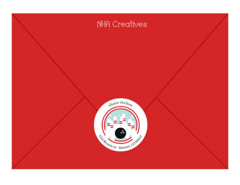 Personalized Bowling Address Label - DIY Printable Digital File - Etsy