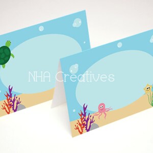 Under the Sea Place Cards - DIY Printable Digital File - Etsy