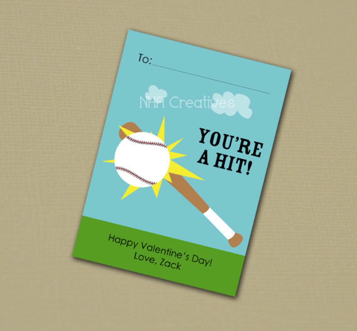 Personalized Sports Valentine's Day Cards Soccer - Etsy