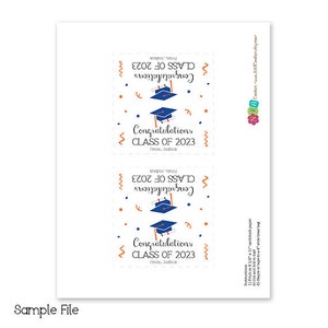 Custom Graduation Treat Bag Topper DIY Printable Digital - Etsy