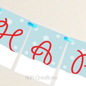 Christmas Banner Happy Holidays with Gingerbread House and | Etsy