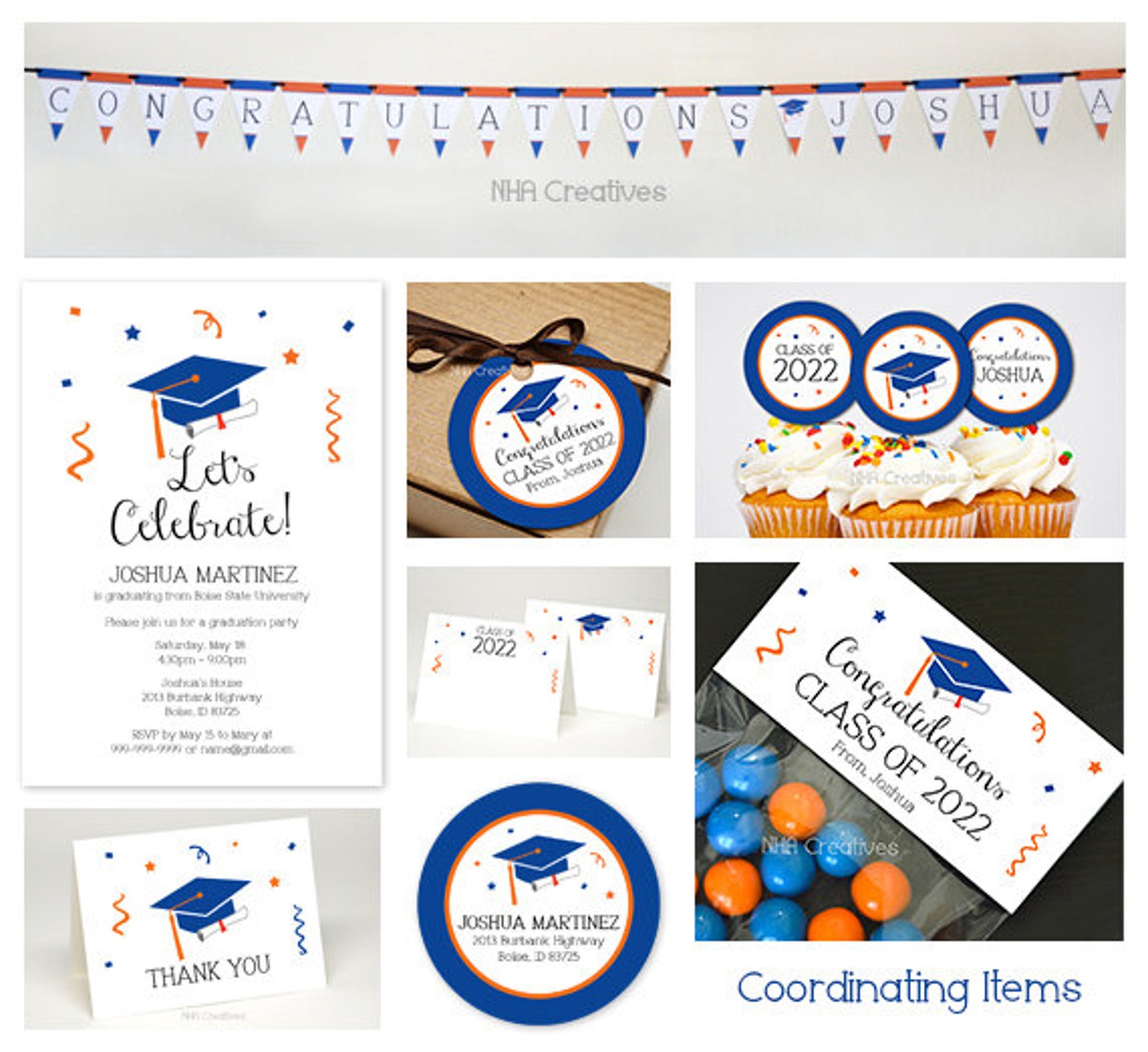 Custom Graduation Treat Bag Topper DIY Printable Digital | Etsy