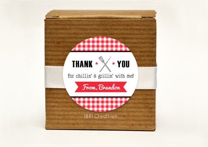 Personalized Barbecue Favor Tag - BBQ Spatula and Fork - DIY Printable ...