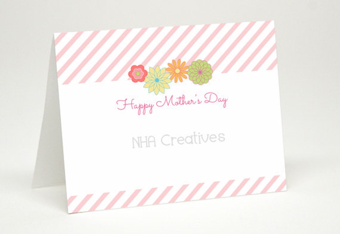 Mother's Day Place Cards Spring Flowers DIY Printable - Etsy