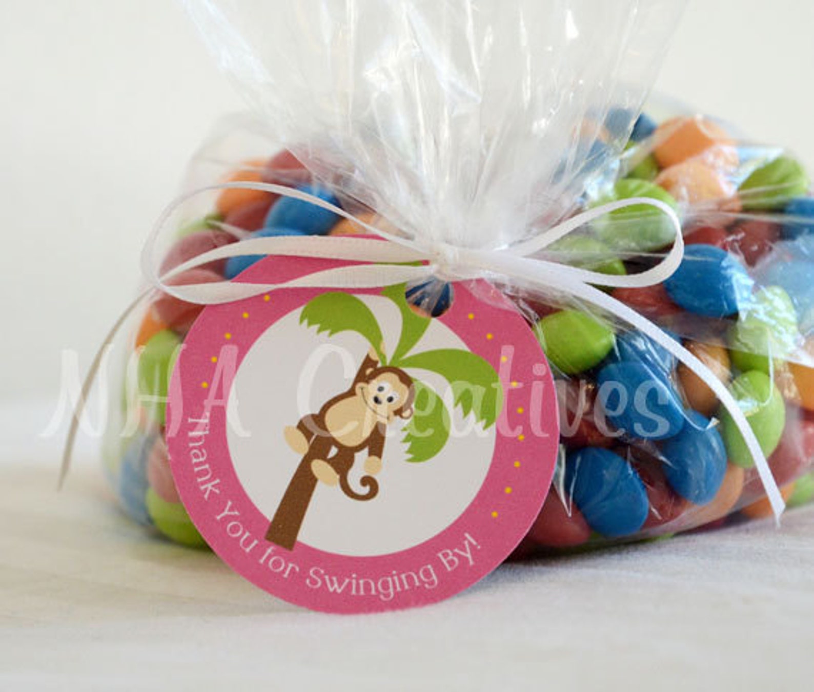 Monkey Favor Tag Girl or Boy DIY Printable Digital File | Etsy