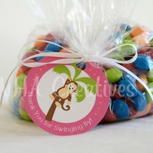 Monkey Favor Tag - Girl or Boy - DIY Printable Digital File - Etsy