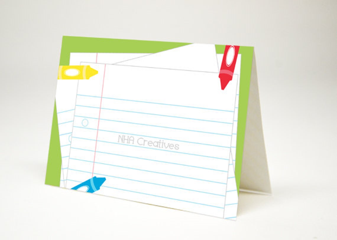 Back to School Themed Place Cards School Supplies DIY | Etsy