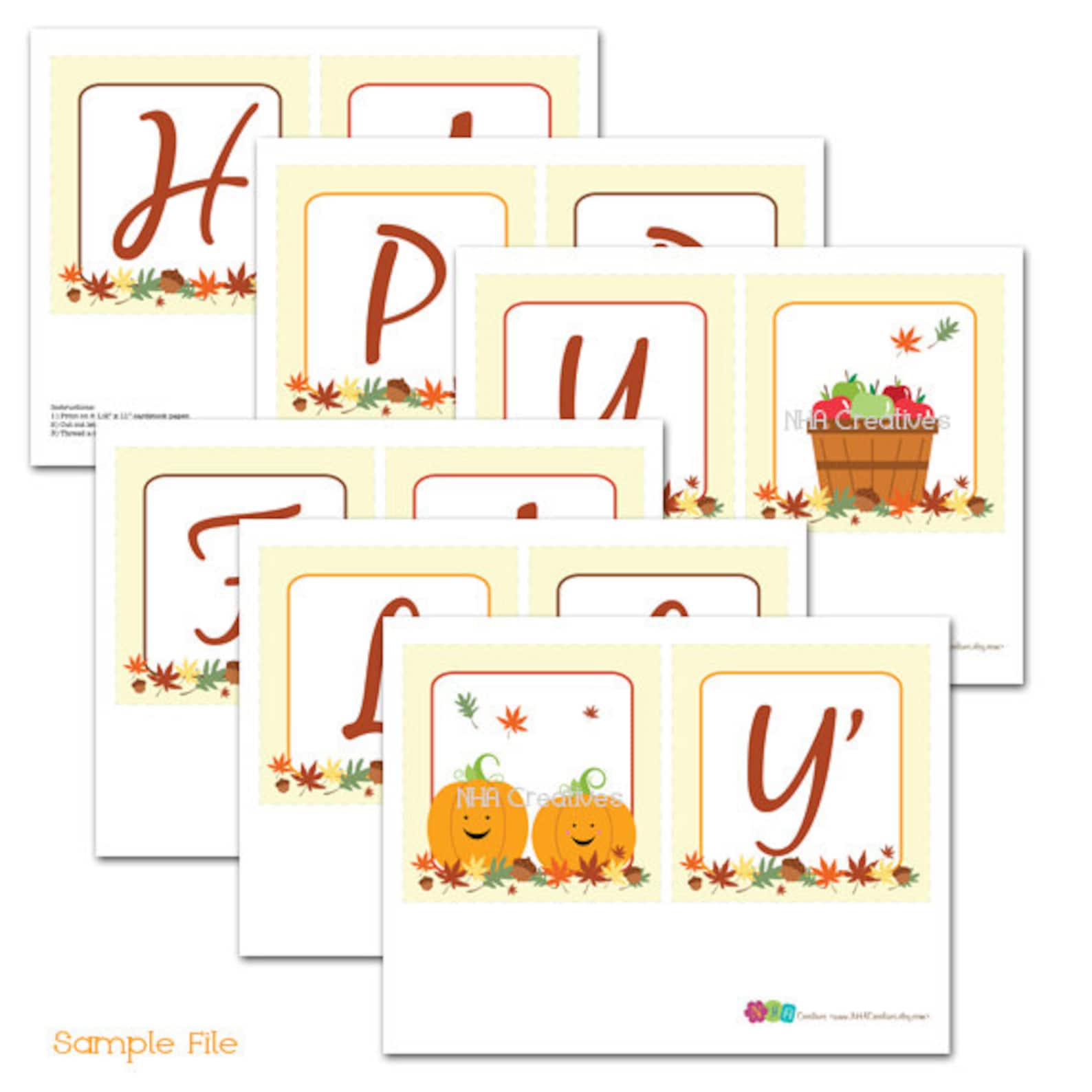 Happy Fall Y'all Banner DIY Printable Digital File - Etsy