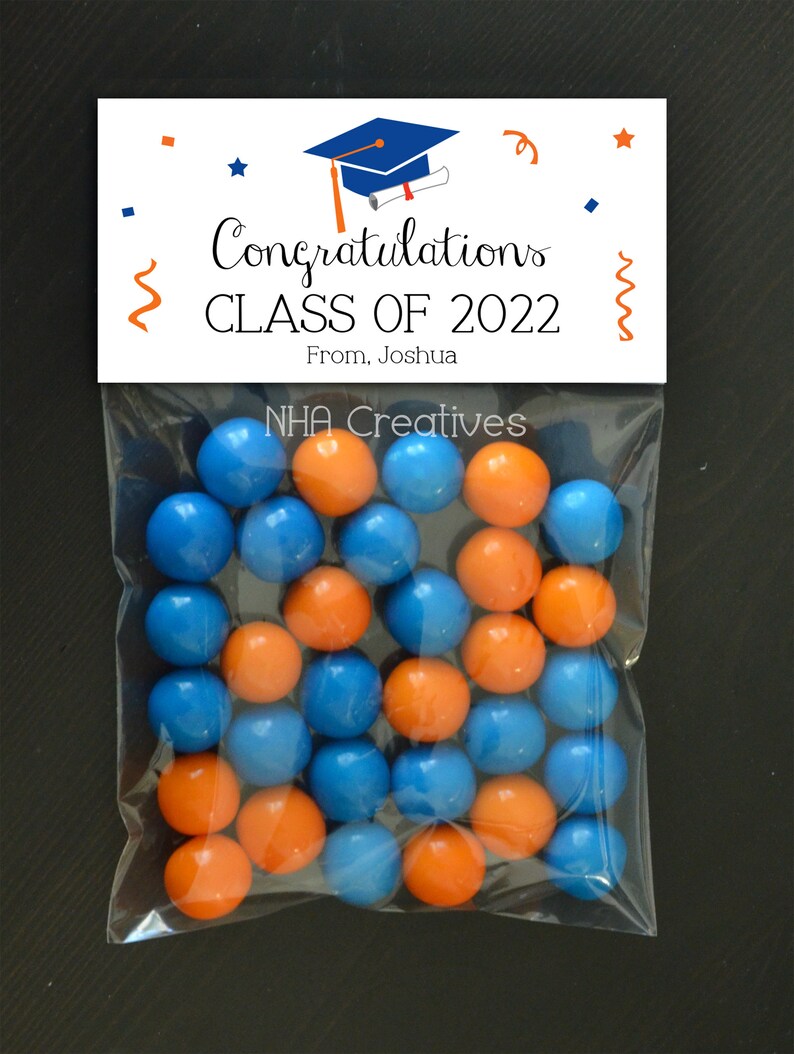 Custom Graduation Treat Bag Topper DIY Printable Digital | Etsy