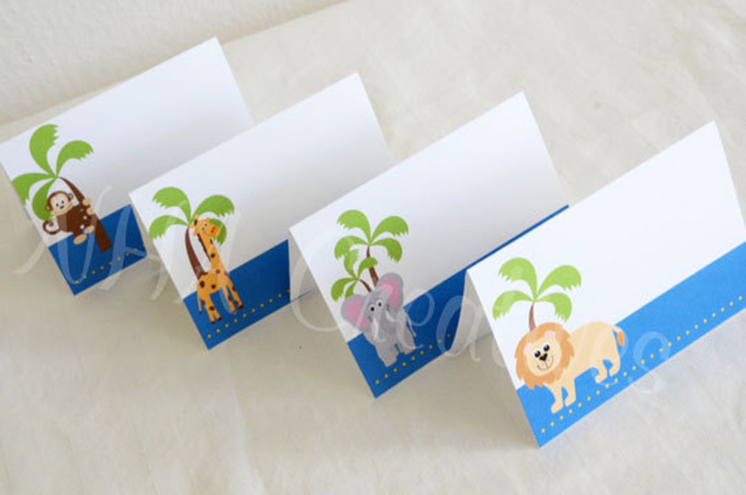 Animal Place Cards - Boy or Girl - DIY Printable Digital File - Etsy