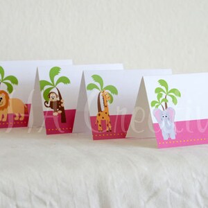 Animal Place Cards - Boy or Girl - DIY Printable Digital File - Etsy