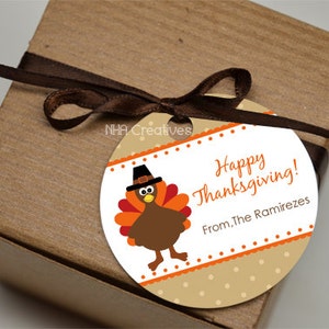 Personalized Thanksgiving Turkey Favor Tag DIY Printable Digital File ...