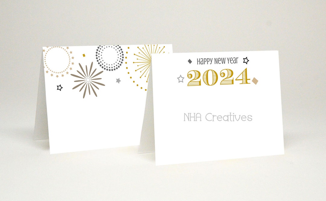 2024 New Year Place Cards Fireworks DIY Printable Digital - Etsy
