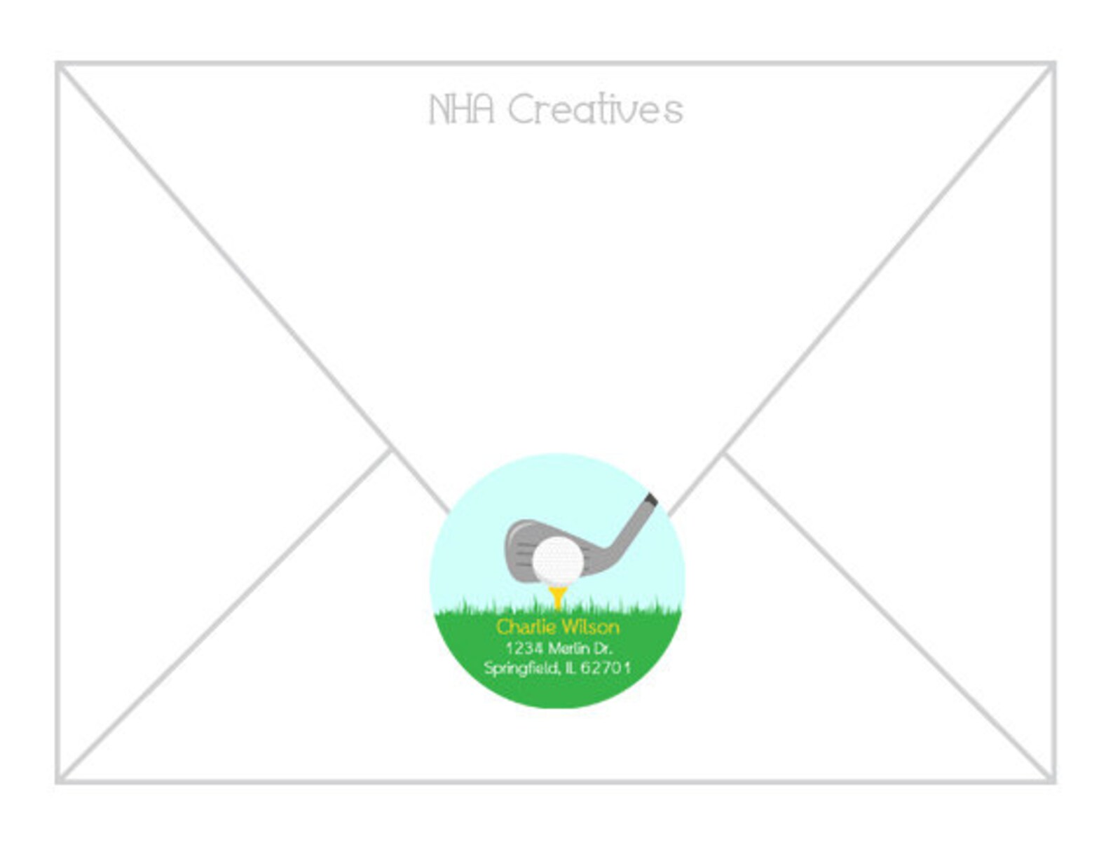 Personalized Golf Address Label DIY Printable Digital File - Etsy