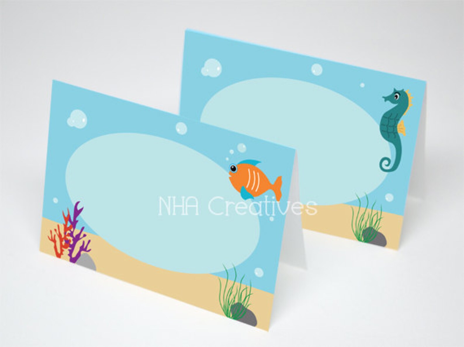 Under the Sea Place Cards DIY Printable Digital File | Etsy