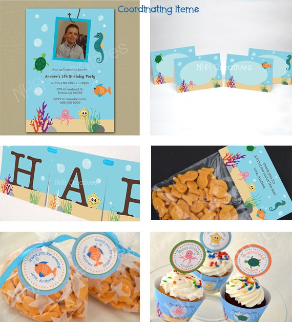 Under the Sea Place Cards DIY Printable Digital File | Etsy