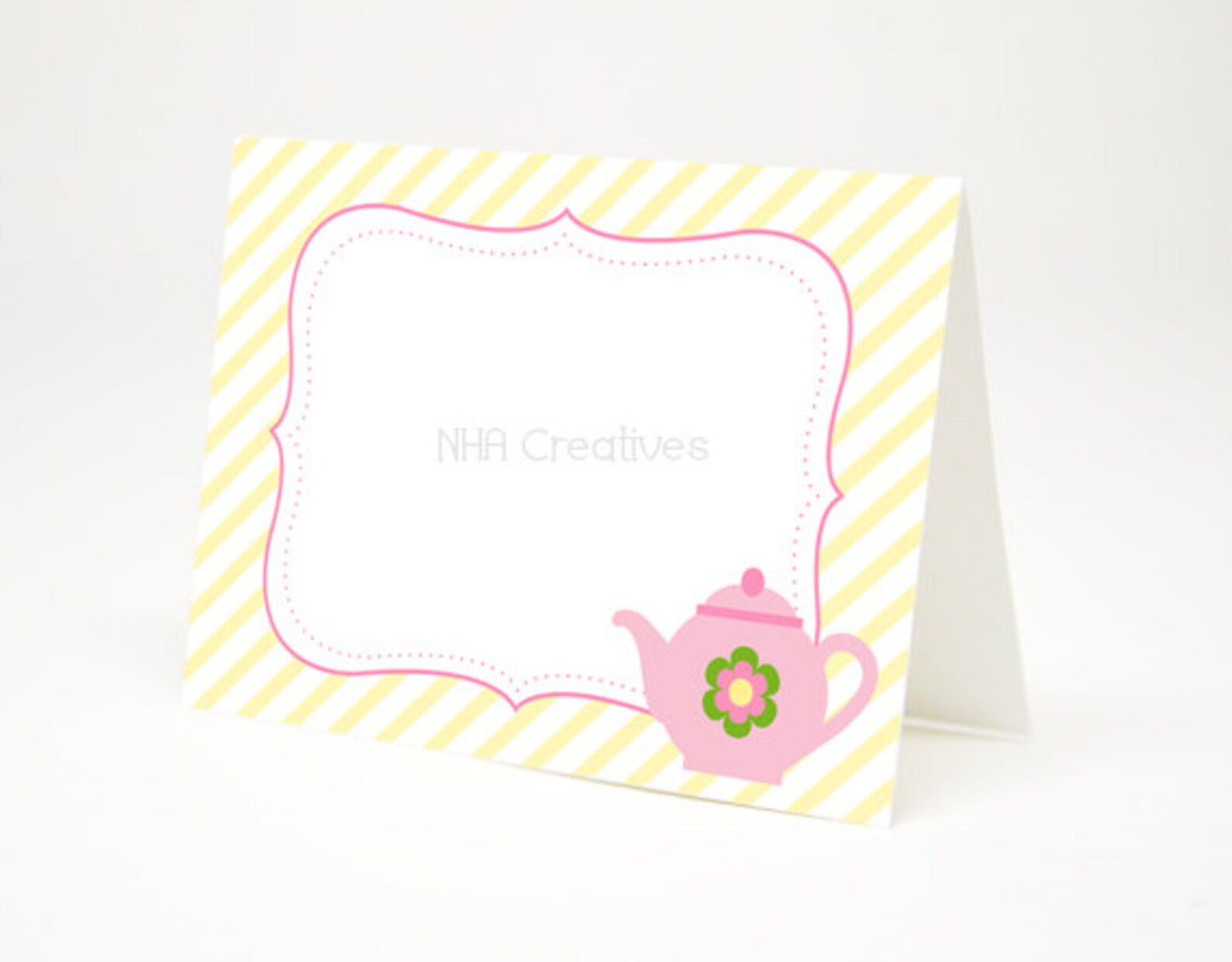 Tea Party Themed Place Cards - Teapot and Teacups - DIY Printable ...