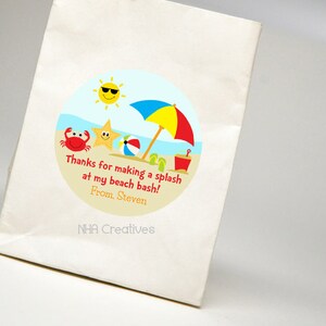Personalized Beach Favor Tag - DIY Printable Digital File - Etsy