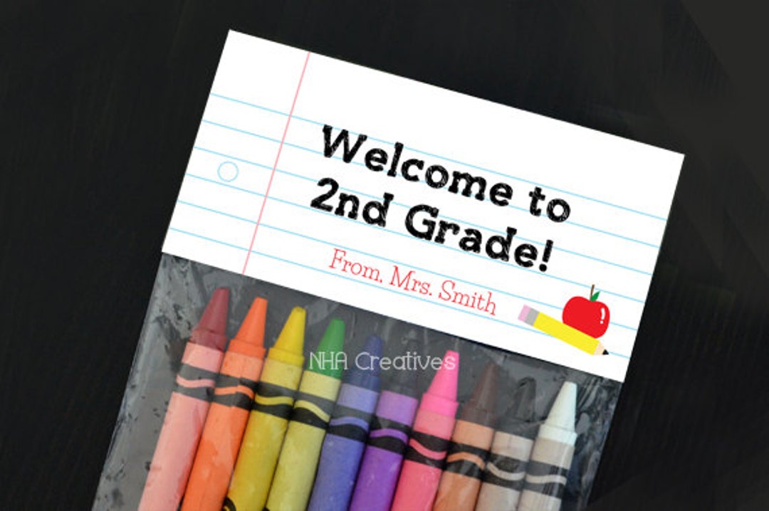 Personalized Back to School Treat Bag Topper - Pencil and Apple - DIY ...