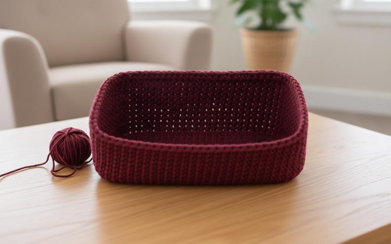 Basic Crochet Basket Pattern PDF, Modern Storage Basket, Beginner ...