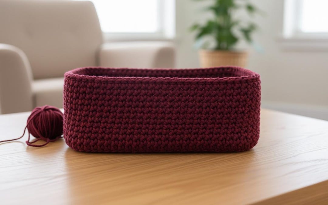 Basic Crochet Basket Pattern PDF, Modern Storage Basket, Beginner ...