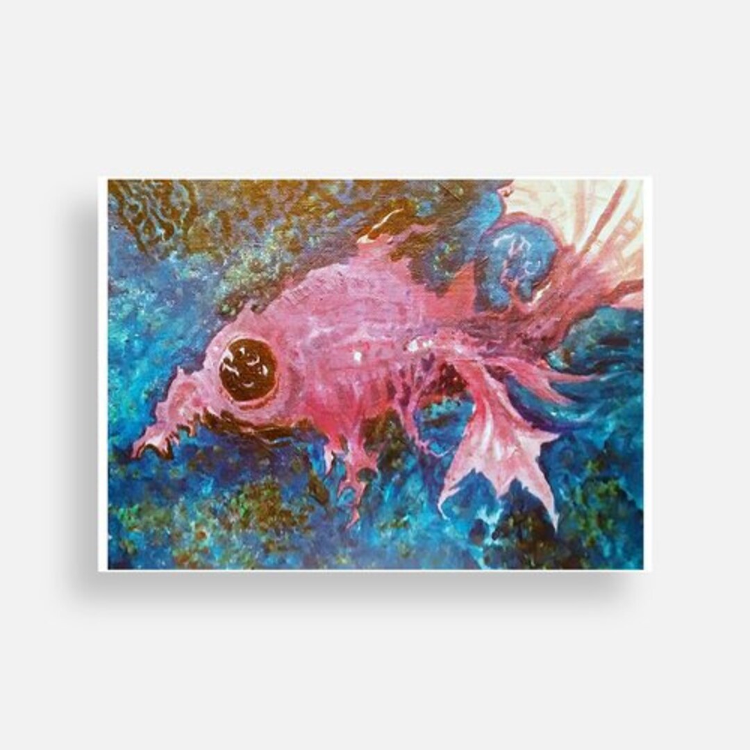 Limited Edition Cardstock Art Print, "fishie Bits", Signed and Numbered ...