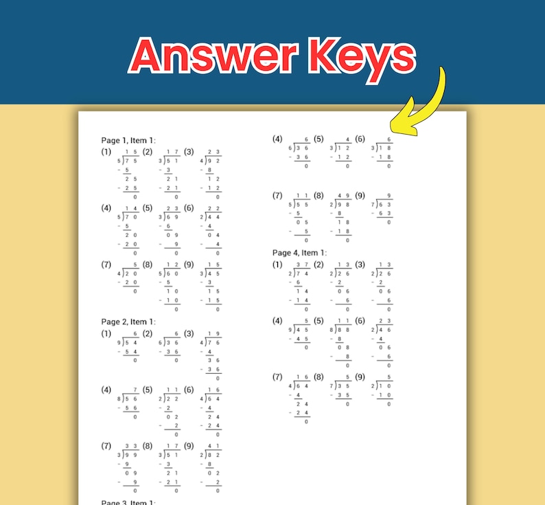 Grade 4 Long Division Worksheets | 2-digit, 3-digit Dividends (digital ...