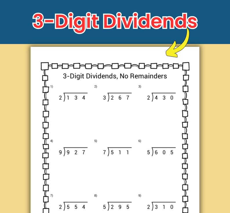Grade 4 Long Division Worksheets | 2-digit, 3-digit Dividends (digital ...