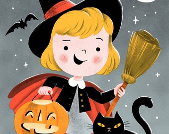 Halloween Cute Witches Digital Clipart Set - Etsy