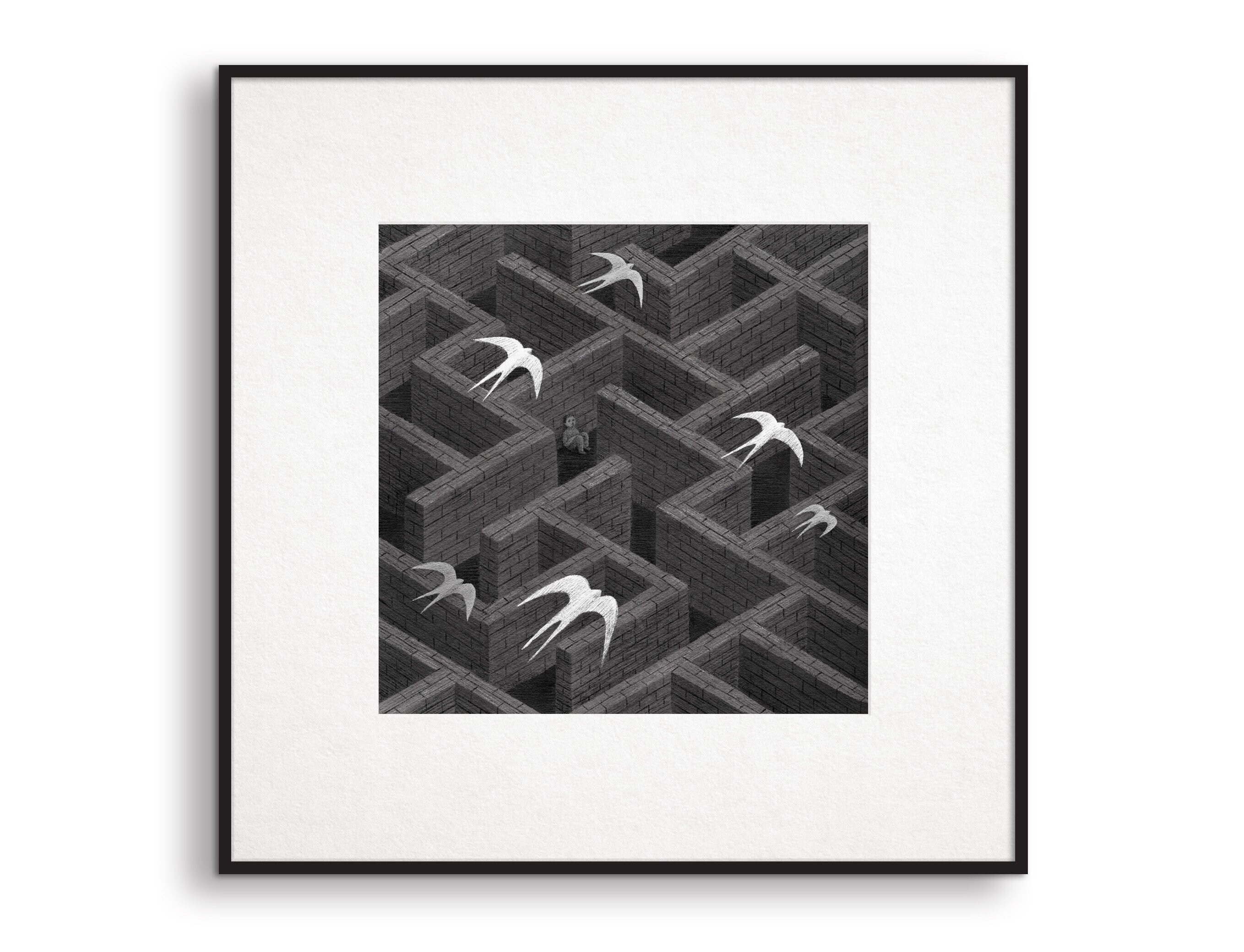 The Labyrinth- Art Print - Etsy